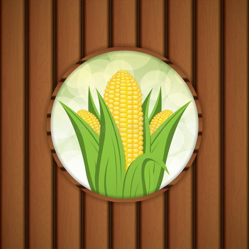 Corn frame in gold stock vector. Illustration of frame - 70955414