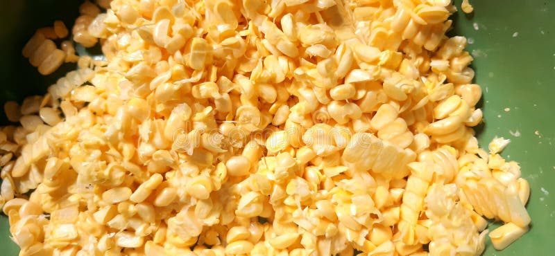 Corn that Will Be Processed into Food by Frying Stock Photo - Image of ...