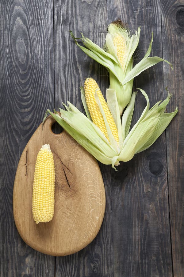 Corn and wood stock photo. Image of healthy, summer, close - 98650356
