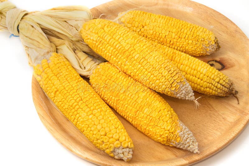 Corn on the wooden tray stock image. Image of ripe, countryside - 41157591