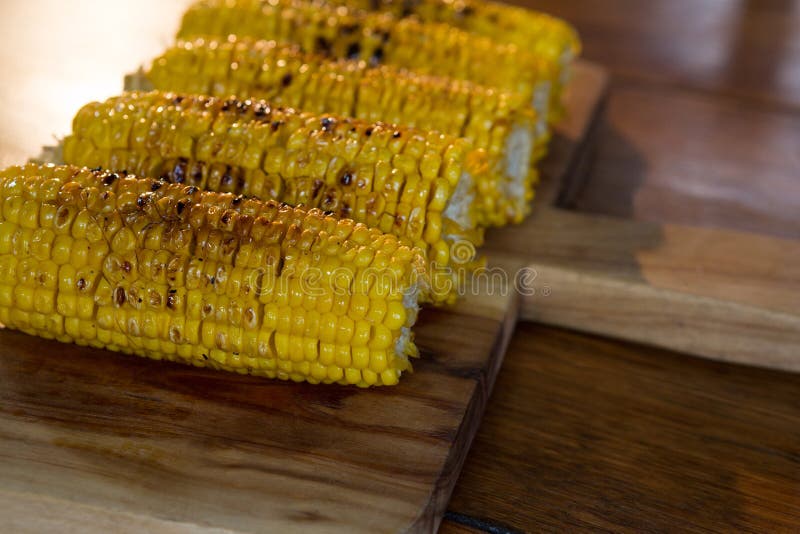 Corn on wooden tray stock image. Image of board, nutrition - 103797777