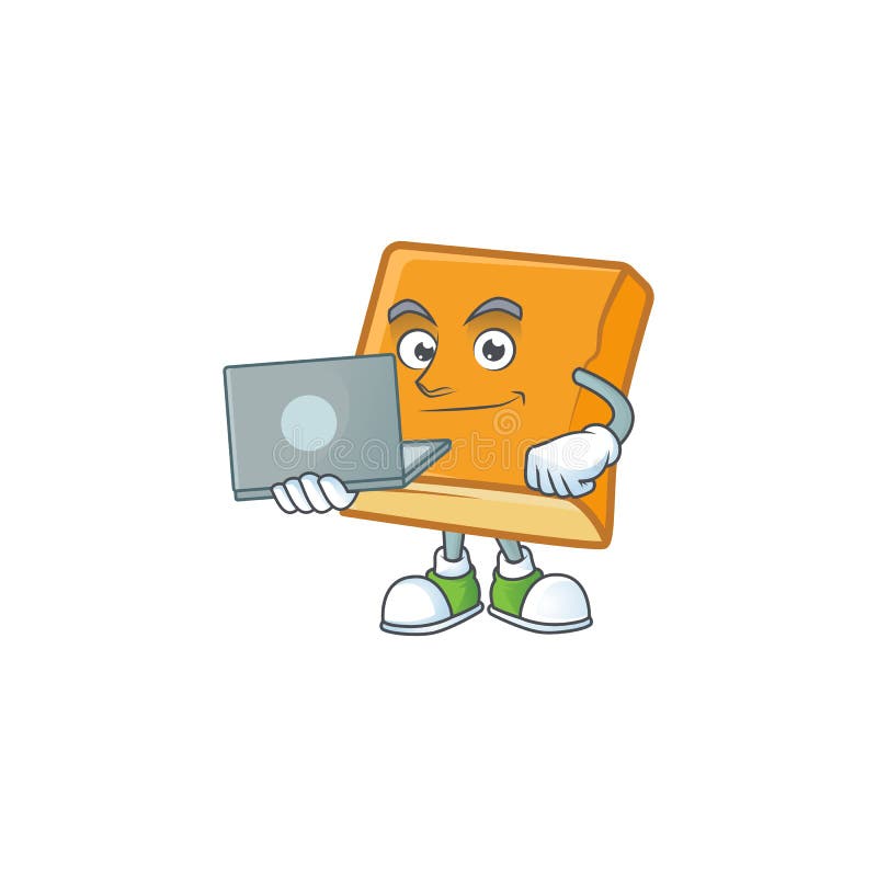 Laptop Mascot Cartoon Character Stock Vector - Illustration of laptop ...