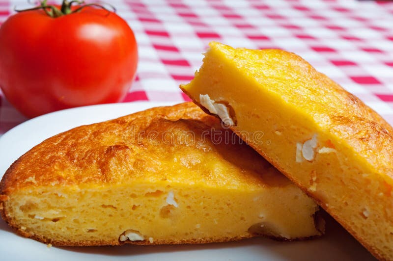 Cornbread with cheese stock image. Image of chourico - 85932025