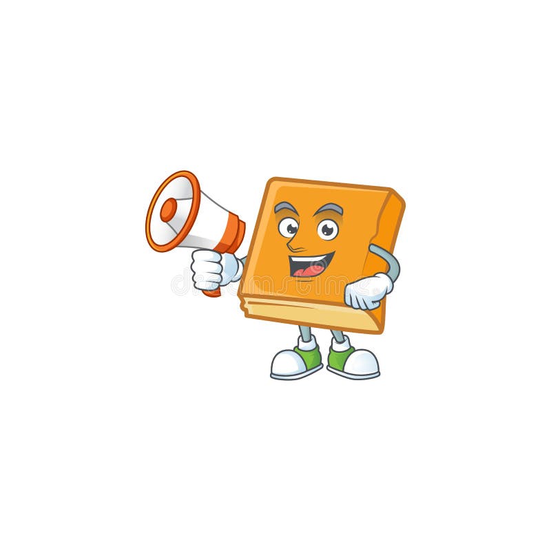 Cornbread with Holding Megaphone Mascot for Icon Breakfast. Stock ...