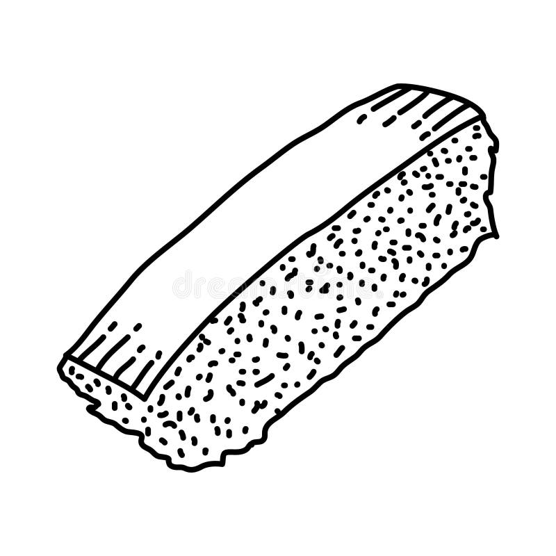 Cornbread Icon. Doodle Hand Drawn or Outline Icon Style Stock ...