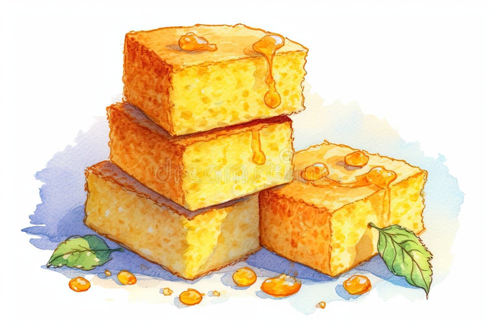 Cornbread Illustration - Made with Generative AI Tools Stock ...