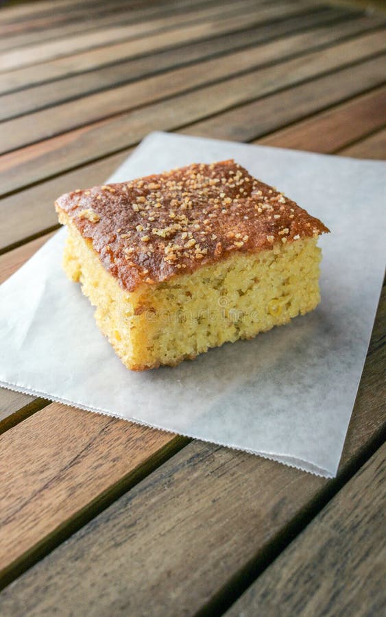 Cornbread on White Parchment Paper Stock Photo - Image of corn, bench ...