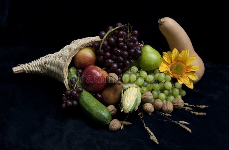 Corne d'abondance image stock. Image du raisins, collecte - 15705817