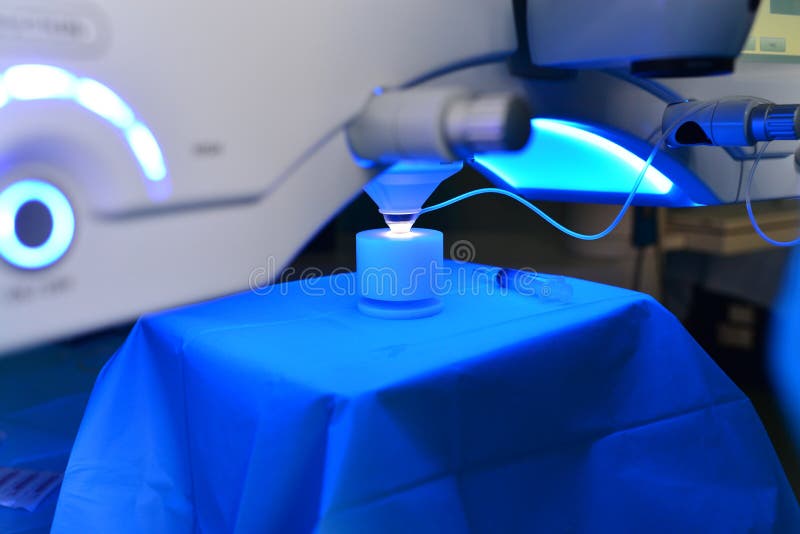 Eye surgery laser stock image. Image of machine, cornea - 110773395