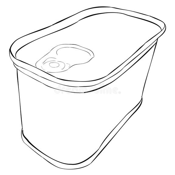 Corned Beef Can, Simple Vector Hand Draw Doodle Sketch at White Stock ...