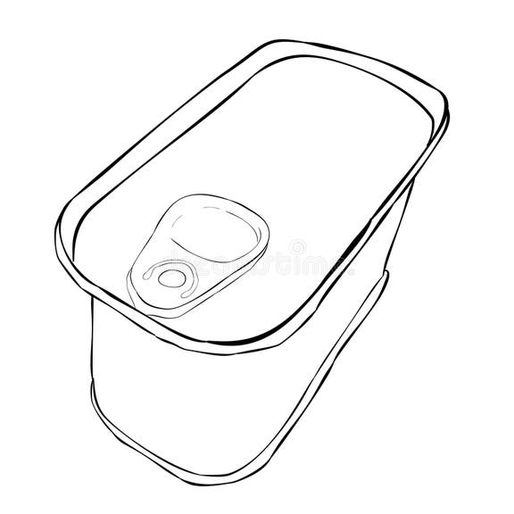 Corned Beef Can, Simple Vector Hand Draw Doodle Sketch at White Stock ...