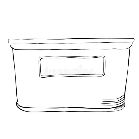 Corned Beef Can, Simple Vector Hand Draw Doodle Sketch at White Stock ...