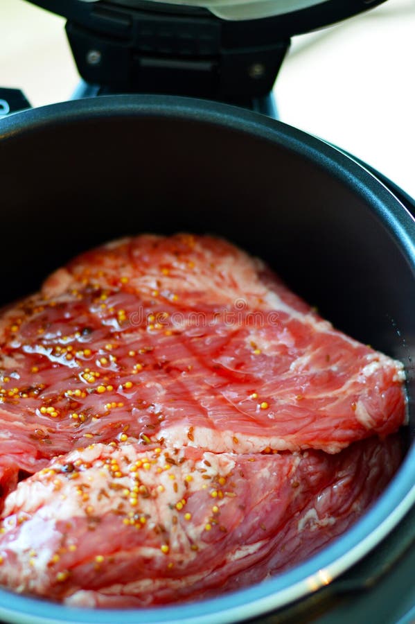 Corned beef in Multicooker stock photo. Image of april - 68694374
