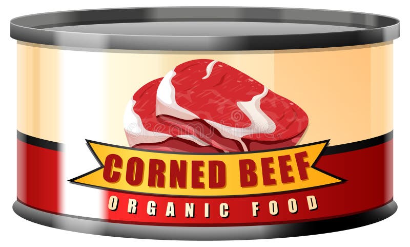 Corned Beef in Tin Can Vector Stock Vector - Illustration of clip ...