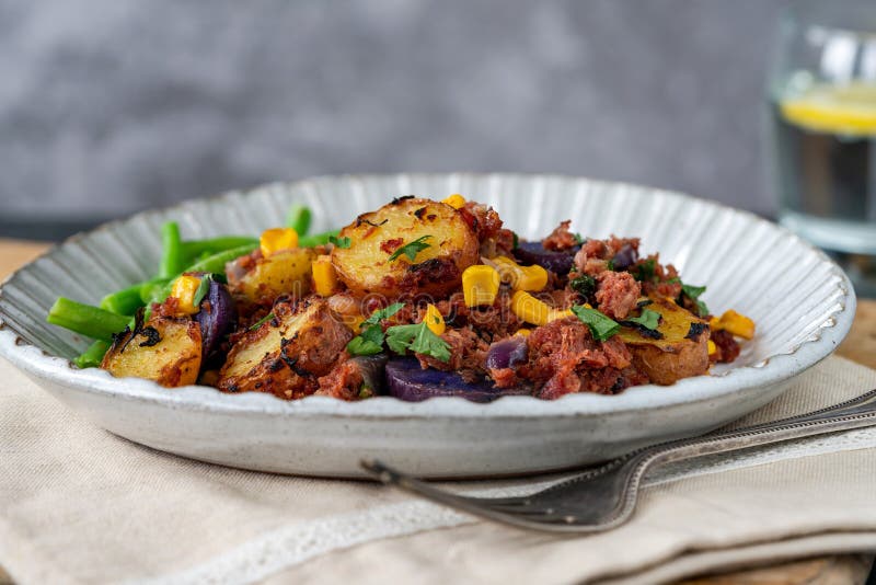 Corned beef hash stock image. Image of condiment, corned - 247167481