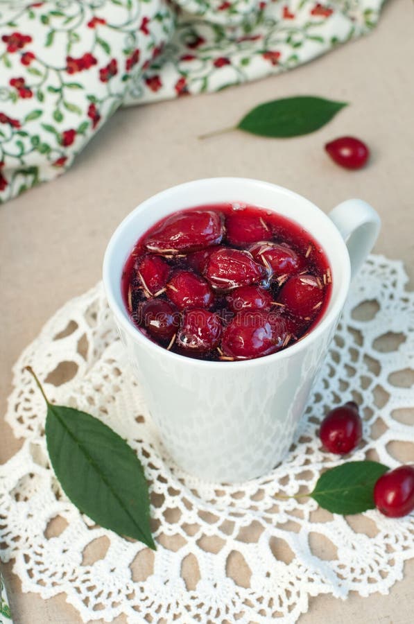 Cornel jam stock image. Image of dessert, white, organic - 35037451