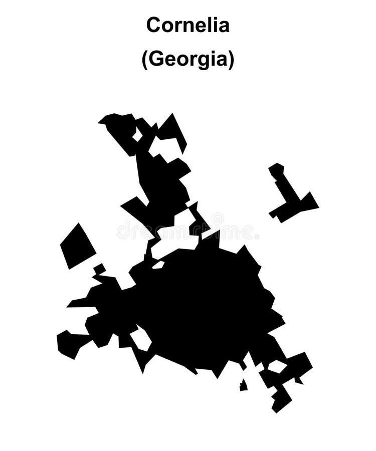 Cornelia outline map stock illustration. Illustration of isolated ...