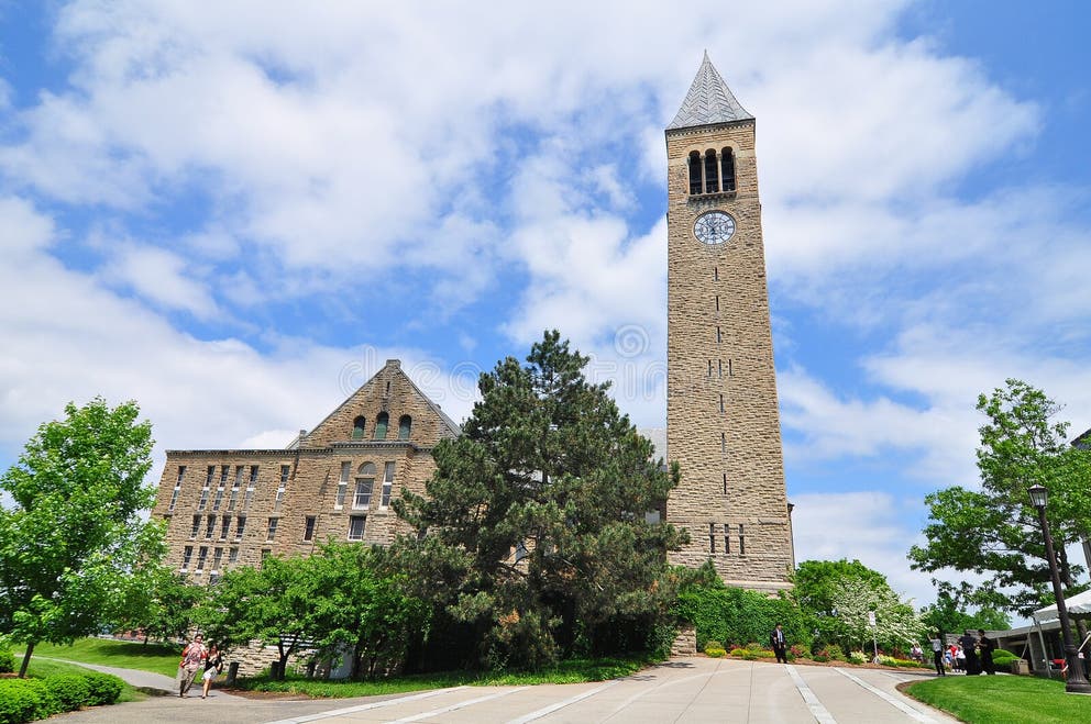 Cornell Campus landscape editorial stock image. Image of chimney - 49129144