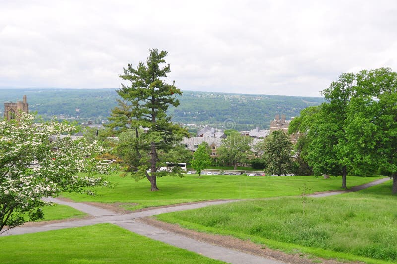 Cornell Campus landscape stock image. Image of bridge - 49129237