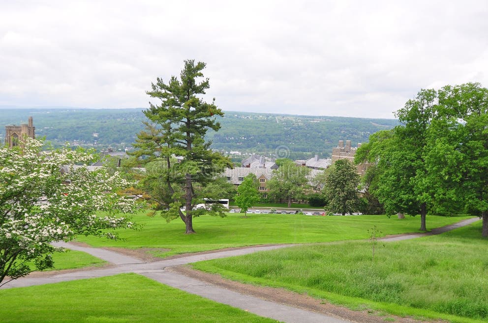 Cornell Campus landscape stock image. Image of bridge - 49129237