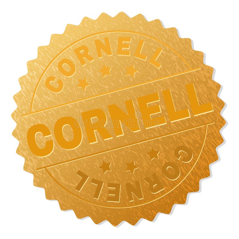 Gold CORNELL Award Stamp stock vector. Illustration of caption - 132110704