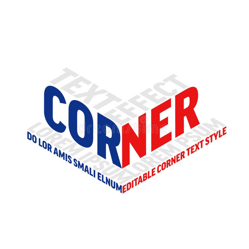 Corner Abstract Lettering Template Stock Vector - Illustration of ...