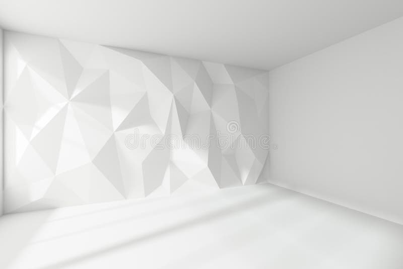 Corner of Abstract White Empty Room Closeup Stock Illustration ...