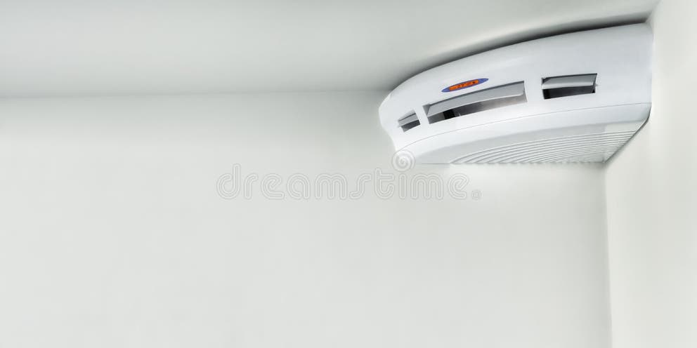 The corner air conditioner stock illustration. Illustration of white ...