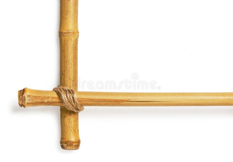 Corner of a bamboo frame stock image. Image of white - 14676939