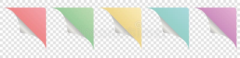 Corner Banner Isolated on Transparent Background Stock Vector ...