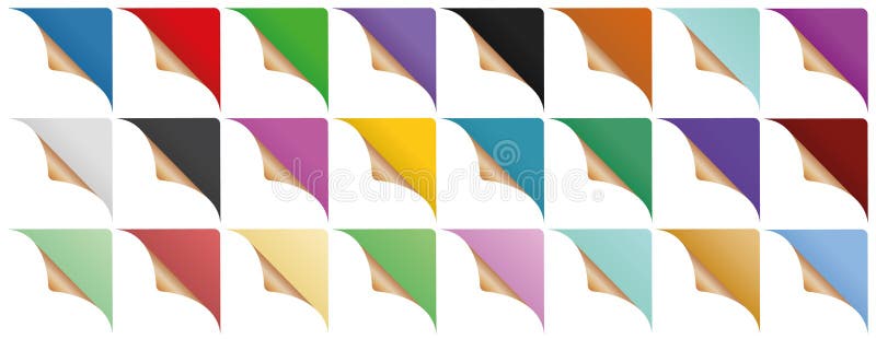 Corner Banner Design Elements Isolated on White Background Stock Vector ...
