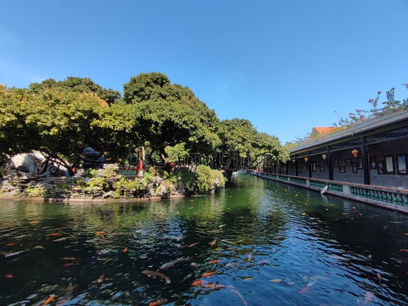 Corner of Baomo Garden,building,fish Stock Photo - Image of ...