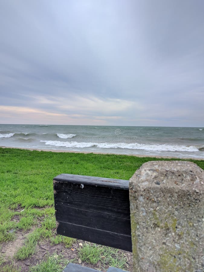 Corner of Bench and Sunset Beach Stock Photo - Image of corner, beach ...