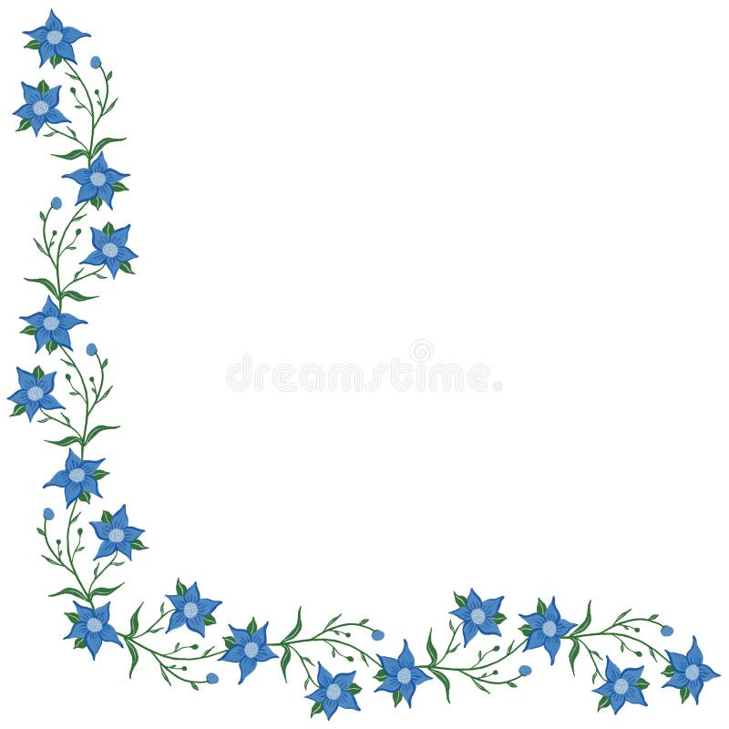 Blue Corner Border Design