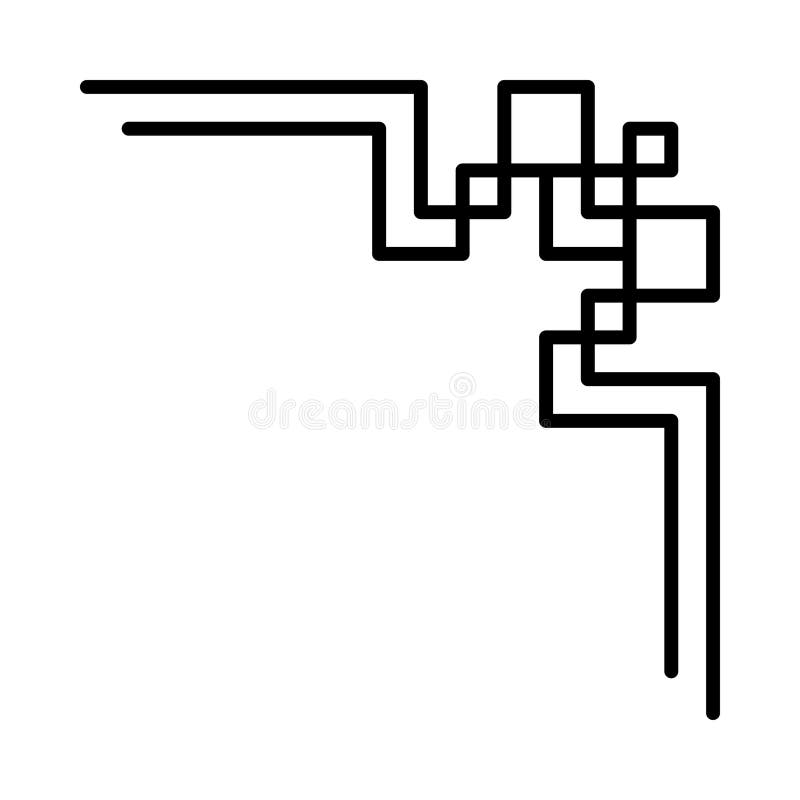 Corner Border Ornament stock vector. Illustration of vector - 300645648