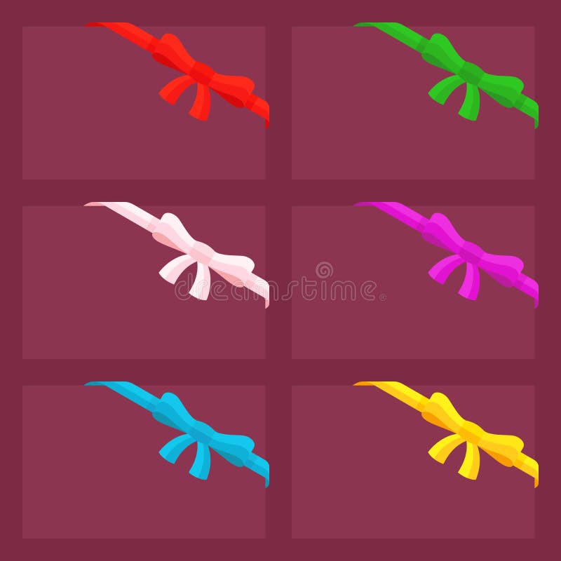 Corner Bow stock vector. Illustration of violet, flat - 47336680