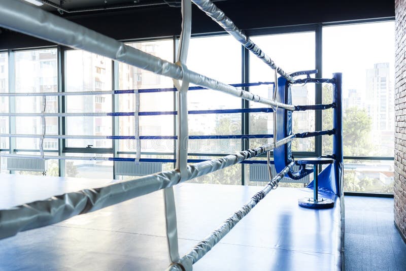 Corner of the boxing ring stock image. Image of professional - 141799433