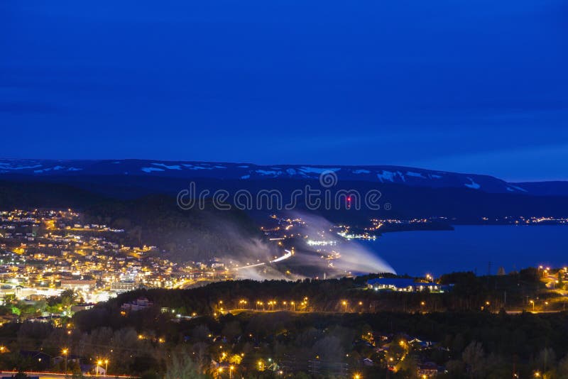 Brook at night stock image. Image of dark, lamp, mountains - 27670477
