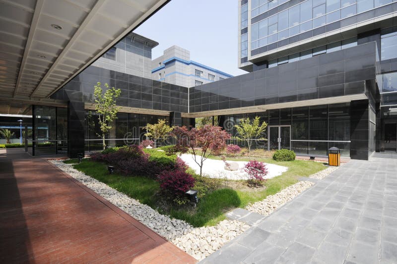 A corner of building stock image. Image of afternoon, landscaping - 8917493