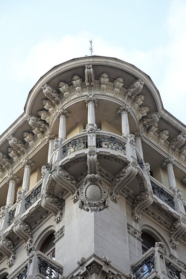 Building corner stock image. Image of cloud, metal, style - 696955
