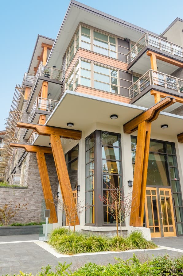 Corner of a building stock photo. Image of cedar, stone - 72582232