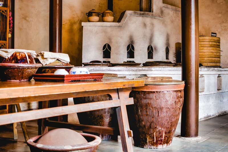 Corner of a Chinese Ancient Kitchen Stock Image - Image of style ...