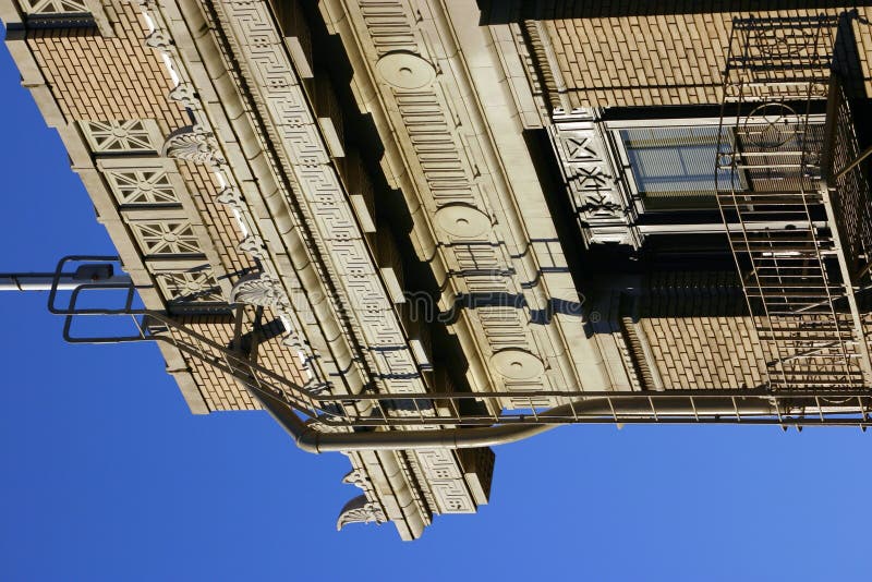 Corner of city building stock photo. Image of portland, pipe - 69264