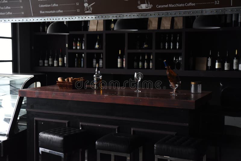 Corner of a classical bar editorial photography. Image of house - 104304632