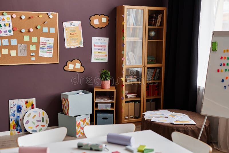 Corner of Classroom in Nursery School Equipped for Lessons Stock Image ...