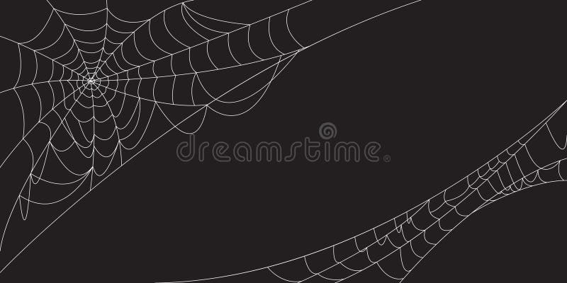 Corner Cobweb, Isolated on Black, Transparent Background. Spiderweb for ...