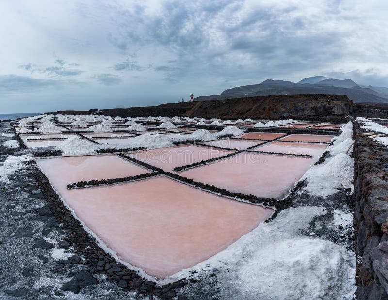 Corner of Colorful Salt Mine Pools Stock Image - Image of mining, water ...