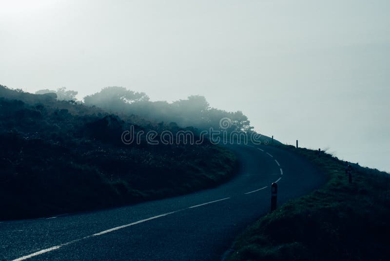 Road to the mist clouds stock image. Image of mist, landmark - 53705535