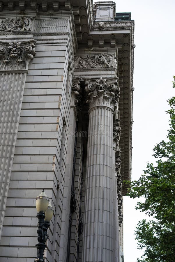 Corner Dark Grey Building Columns Stock Photos - Free & Royalty-Free ...