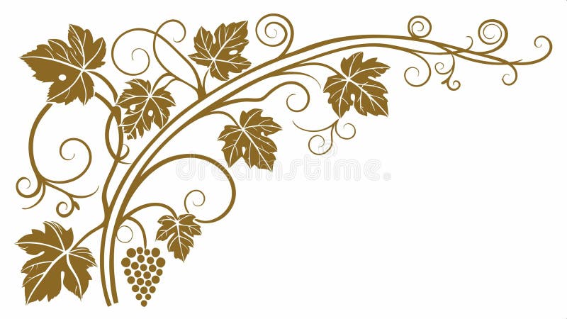 Corner Decorative Element Grape Vine Leaves Vector Design Generative AI ...
